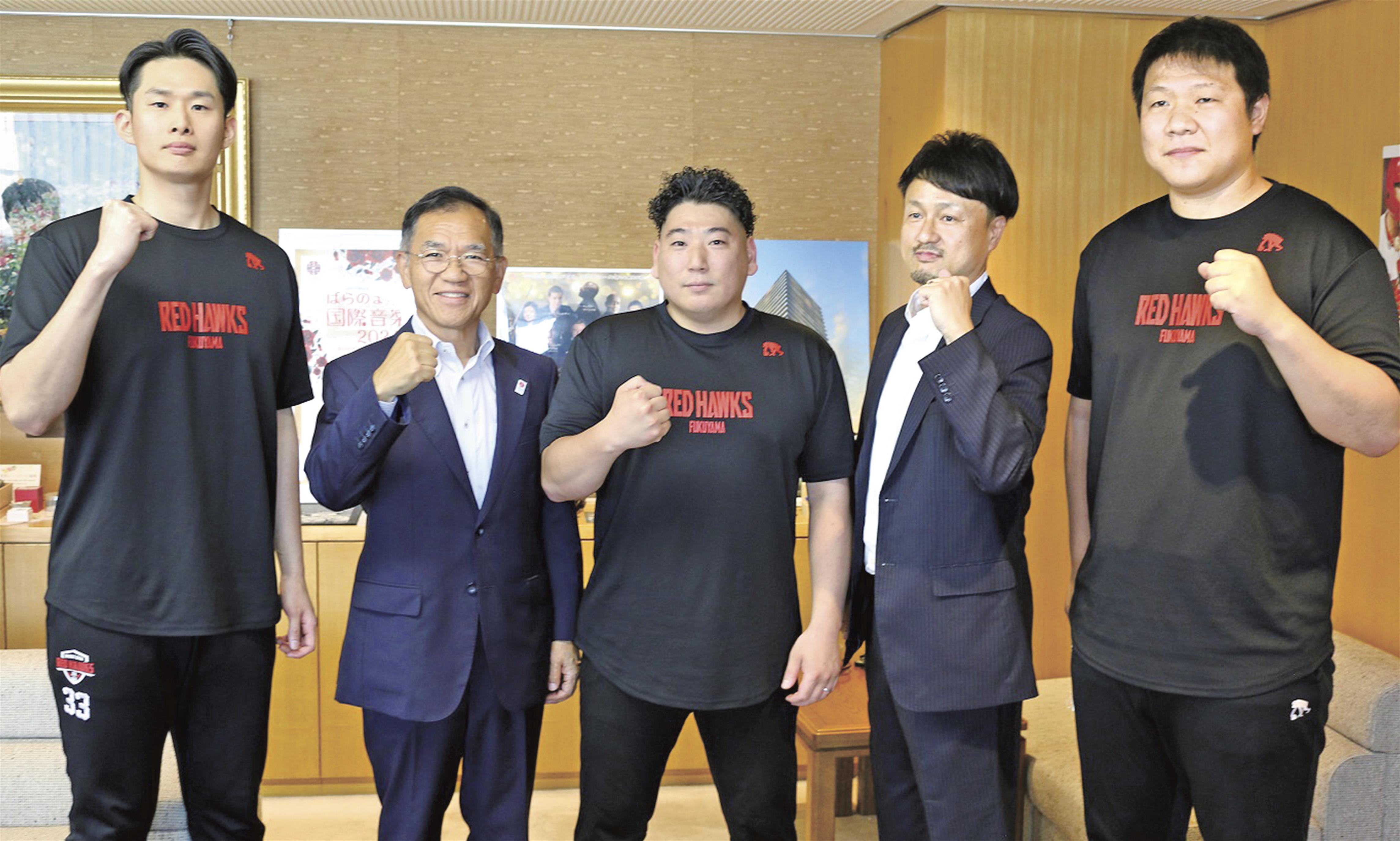 JFE福山バスケ部／天皇杯に初出場／福山市長を表敬訪問 | 日刊鉄鋼新聞 Japan Metal Daily