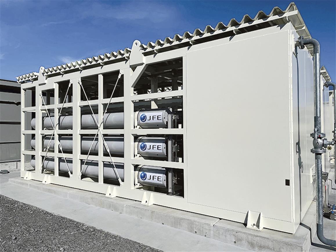 JFEコンテイナーの水素ステーション用蓄圧器／福島県浪江町の水素充填技術研究センターに採用 | 日刊鉄鋼新聞 Japan Metal Daily