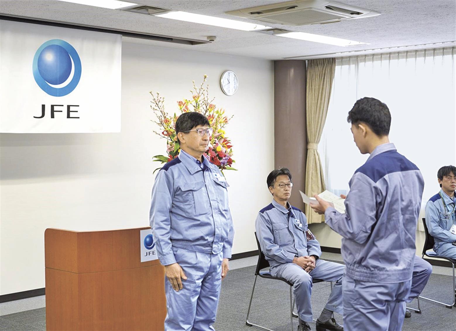 JFEスチール知多／入社式を開催／新入社員16人が参列 | 日刊鉄鋼新聞 Japan Metal Daily